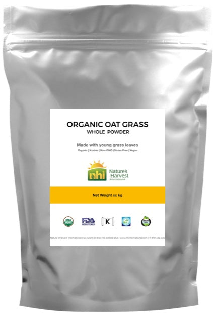 ORGANIC OAT GRASS WHOLE POWDER (FREE SHIPPING) – Nature's Harvest ...